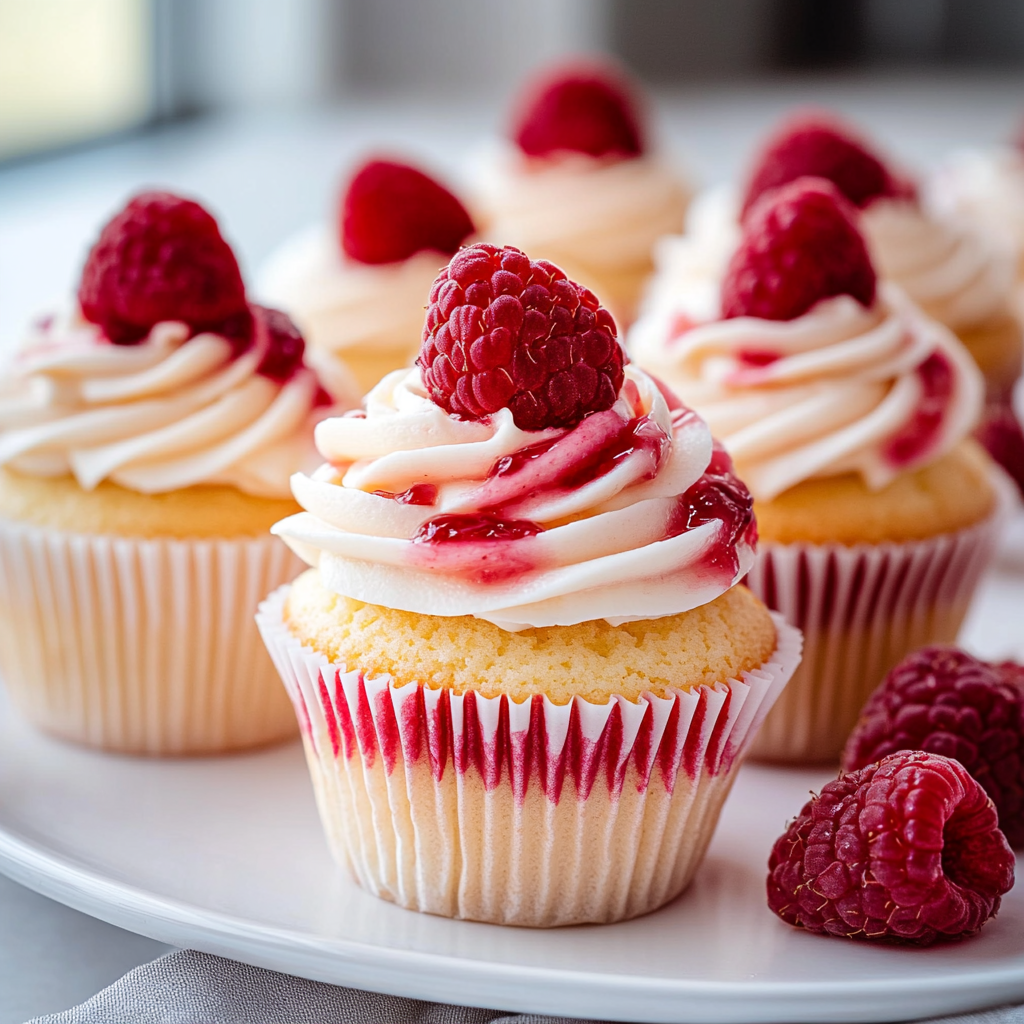 Raspberry Jam Cupcakes