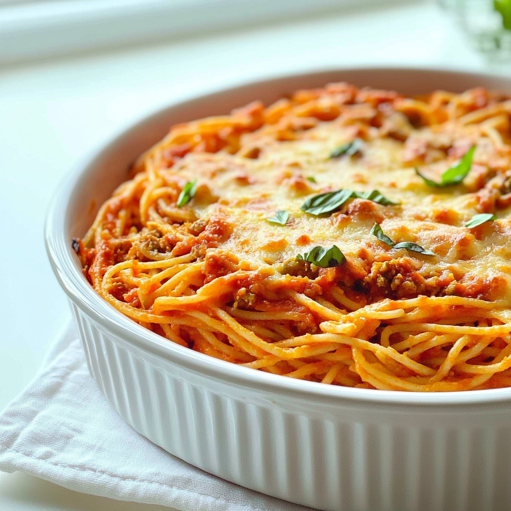 Vegetarian Baked Spaghetti