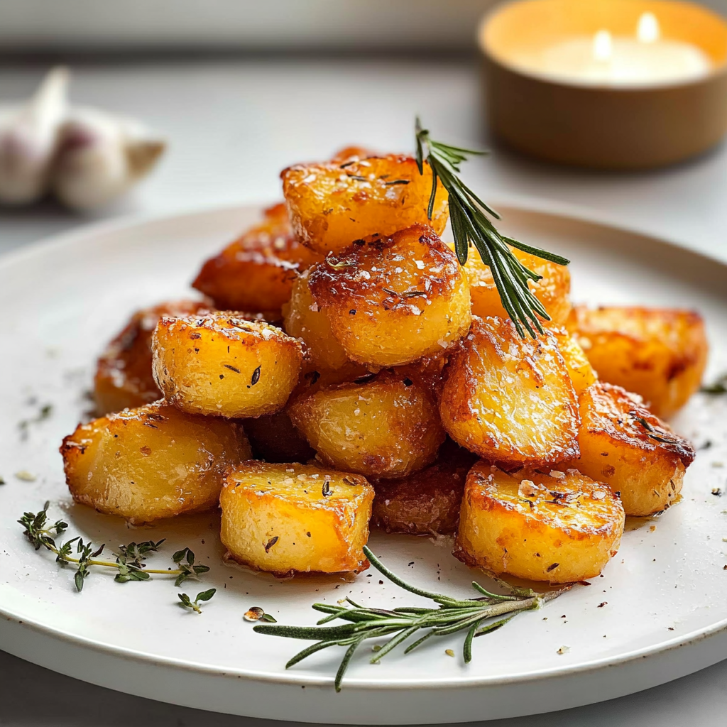 Perfectly Crispy Roast Potatoes with Rosemary & Garlic