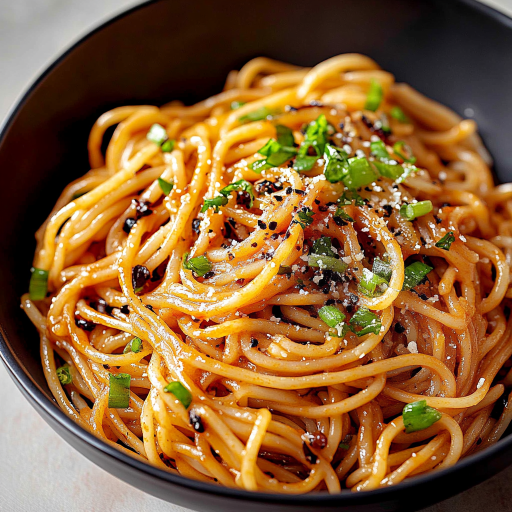 Sweet and Spicy Chili Garlic Noodles Recipe