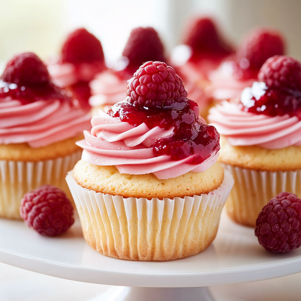 Raspberry Jam Cupcakes
