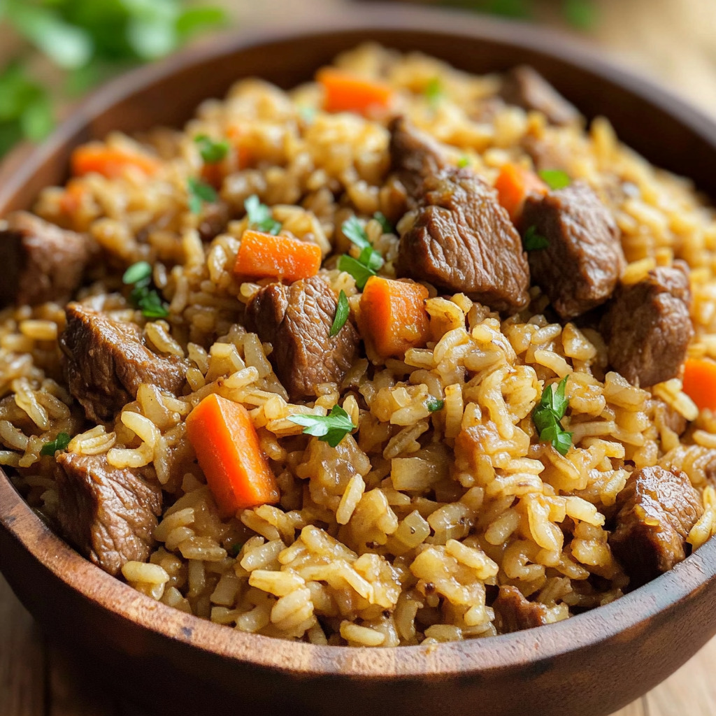 Beef Plov (Beef Rice Pilaf)