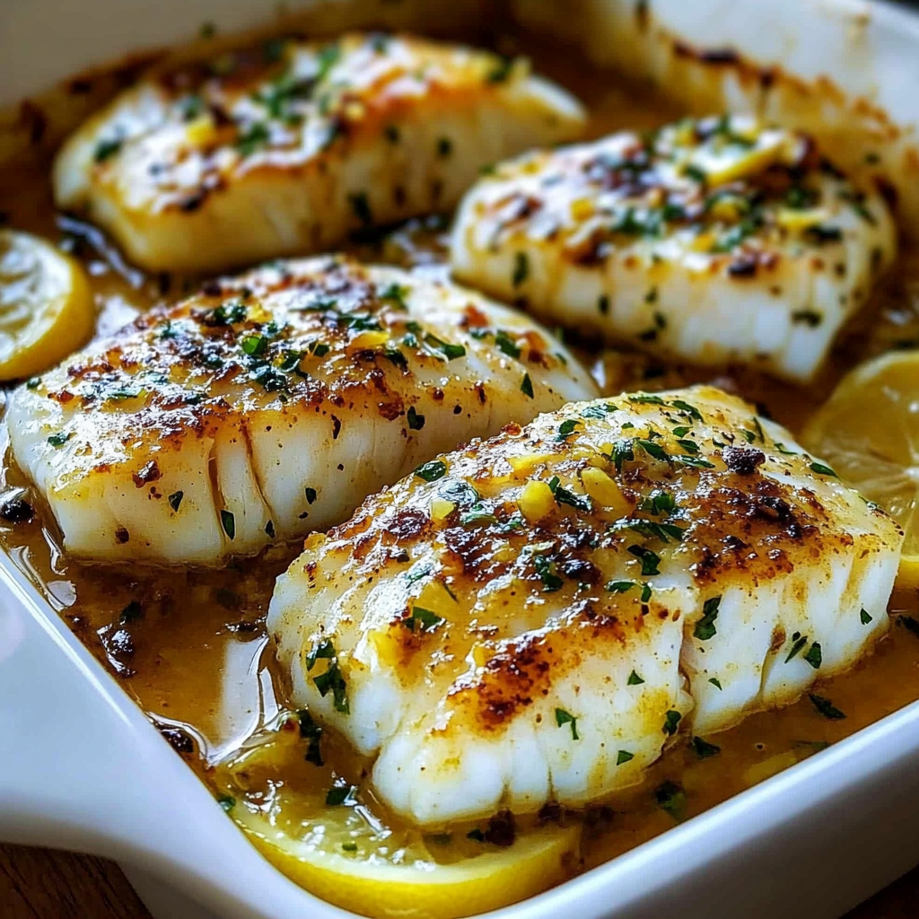 Lemon Butter Baked Cod