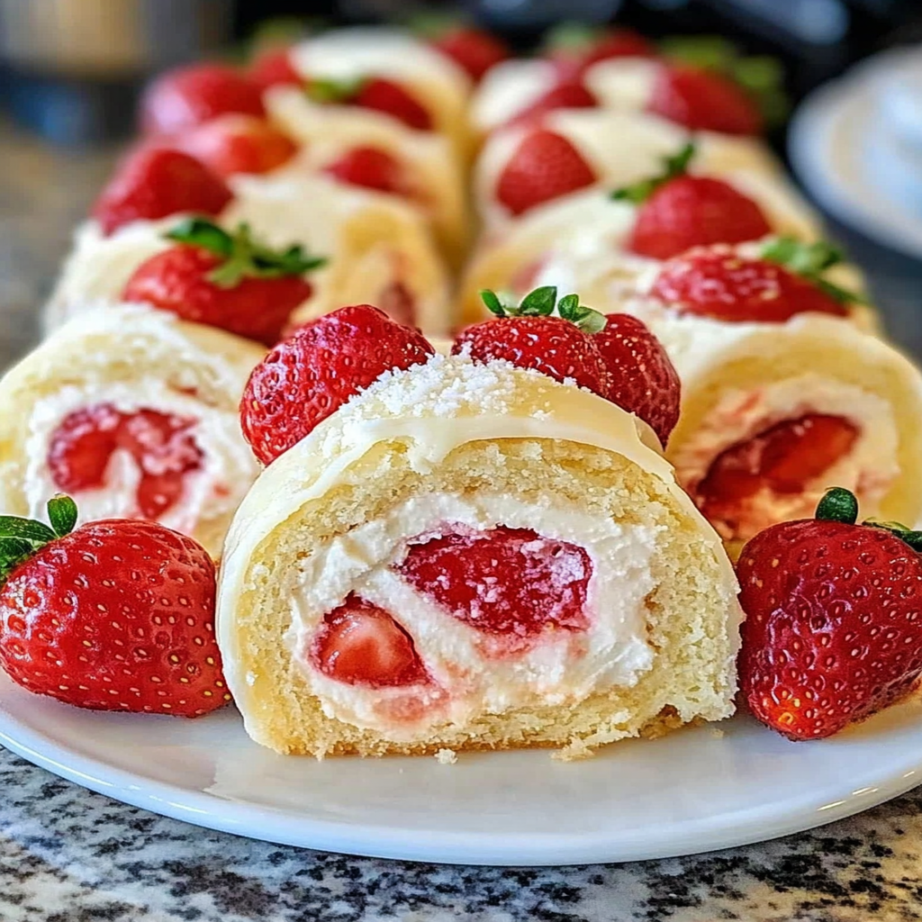 Easy Strawberry Cheesecake Rolls