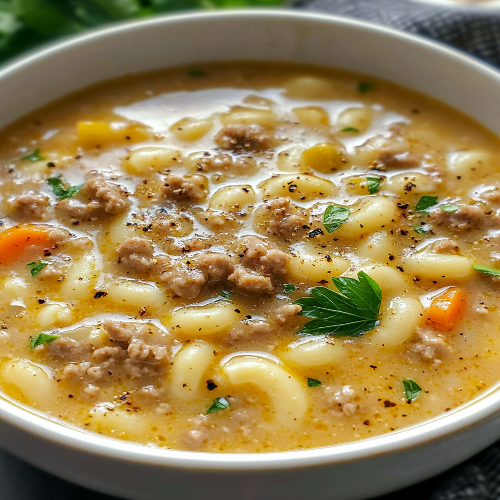 Hamburger Soup with Macaroni