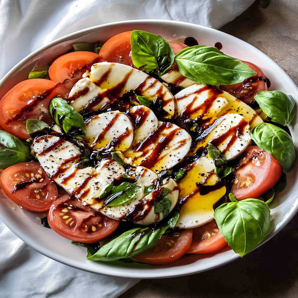 Caprese Salad with Balsamic Glaze Bowl