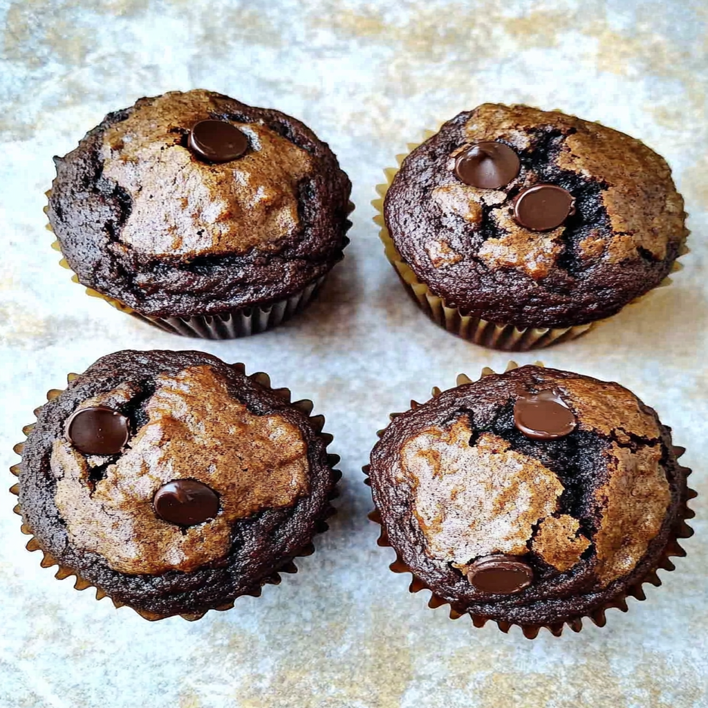 Dark Chocolate Banana Bread Muffins