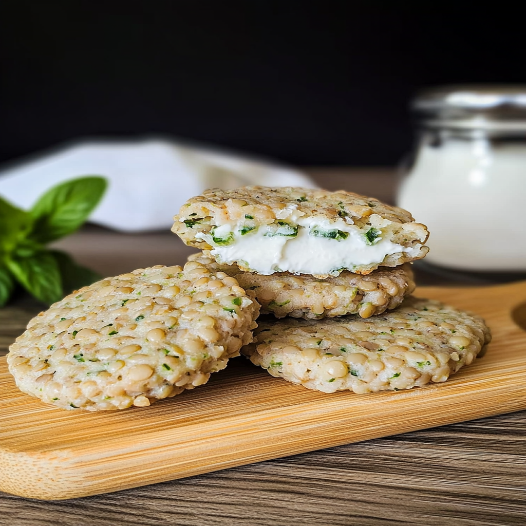 Lentil Cakes with Cucumber Labneh