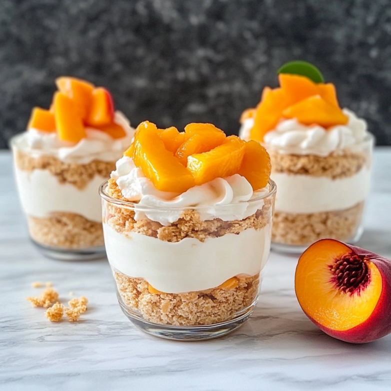 No-Bake Peach Dessert Cups