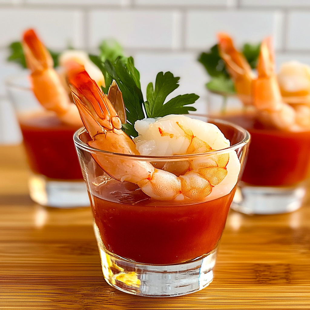 Shrimp Cocktail Shooters for Fancy Pool Party Snacks