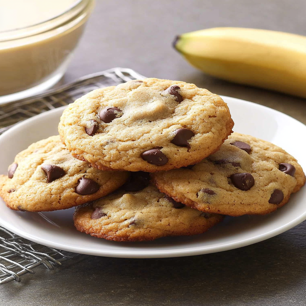 Banana Chocolate Chip Cookies