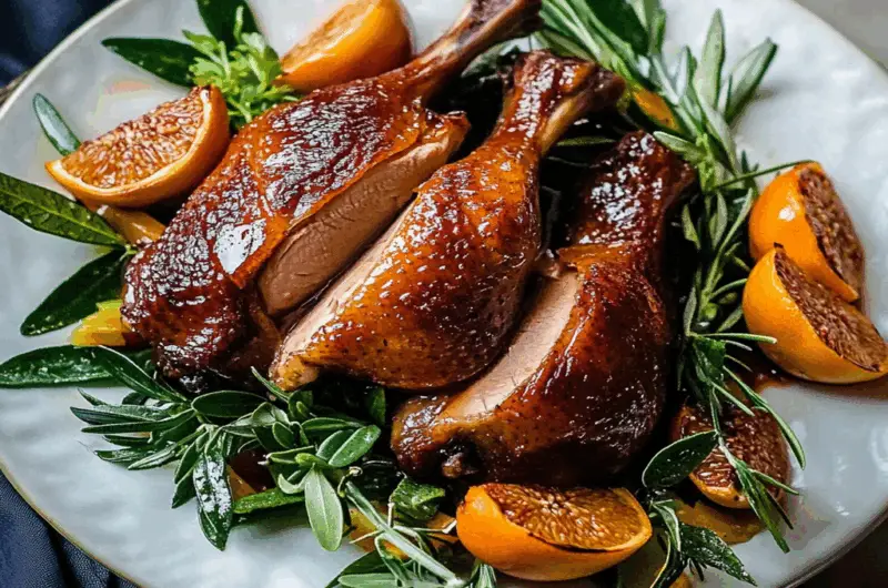Fig and Orange Glazed Duck