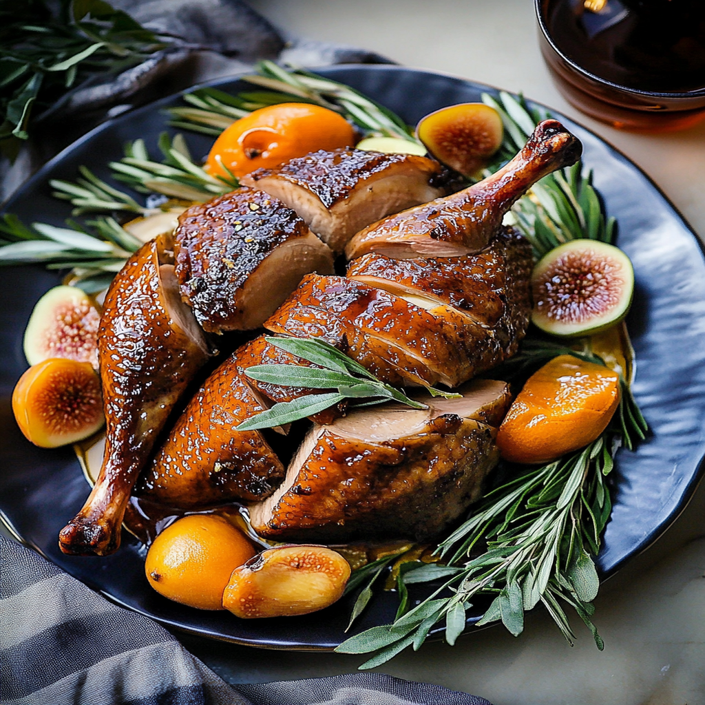 Fig and Orange Glazed Duck
