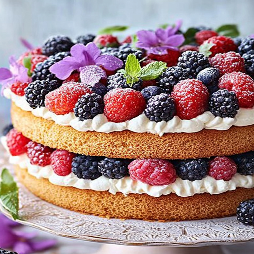 Fresh Berry Summer Cake