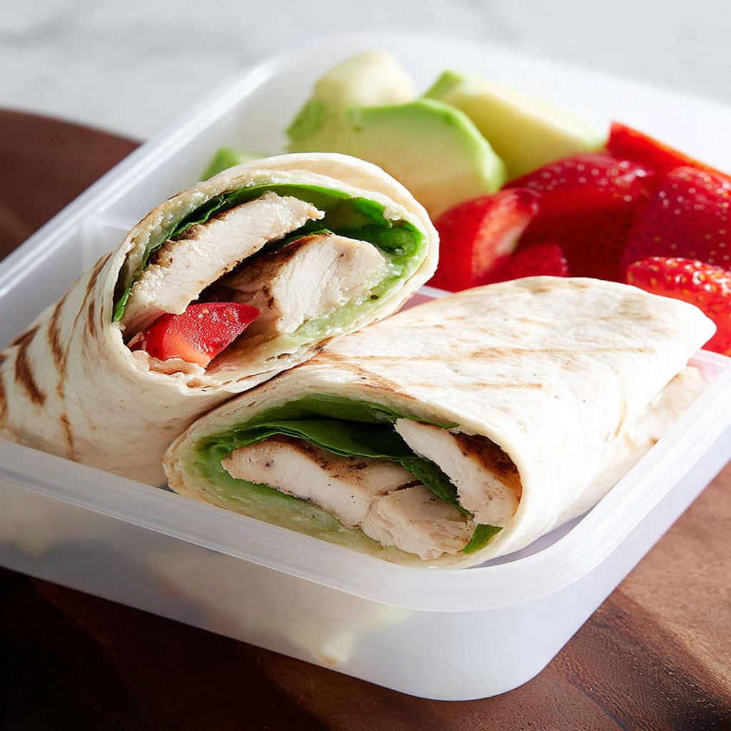 Grilled Chicken Wraps for Lunch Boxes