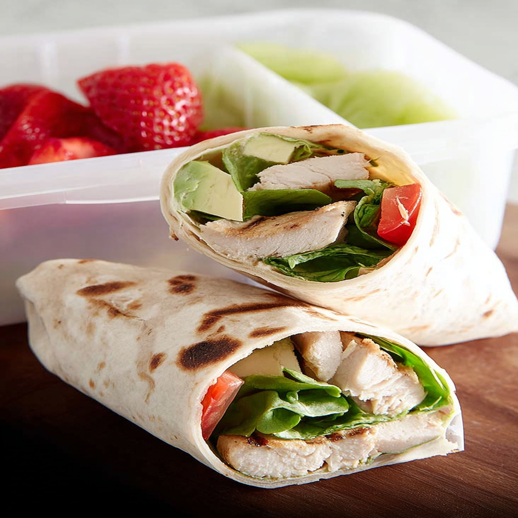 Grilled Chicken Wraps for Lunch Boxes