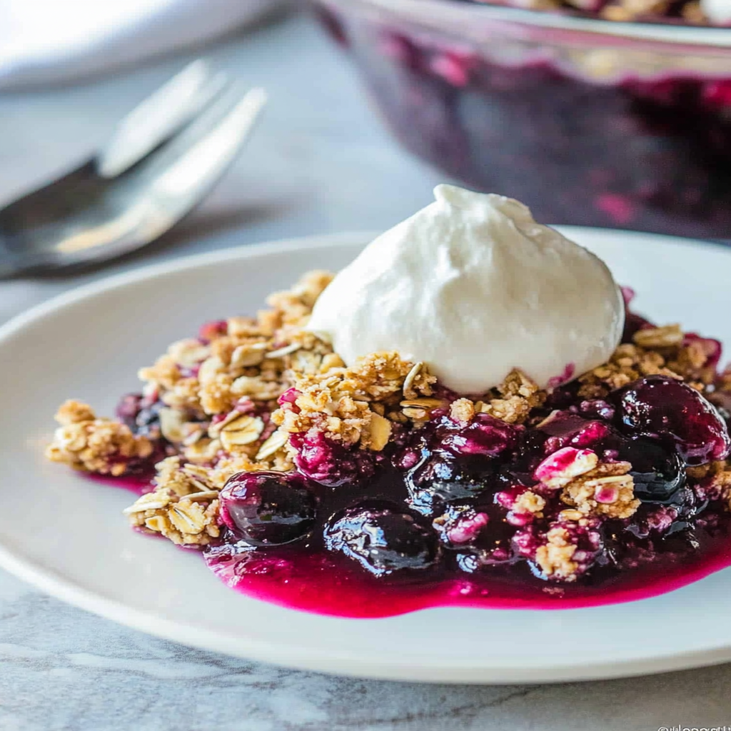 Huckleberry Oat Crumble Parfait