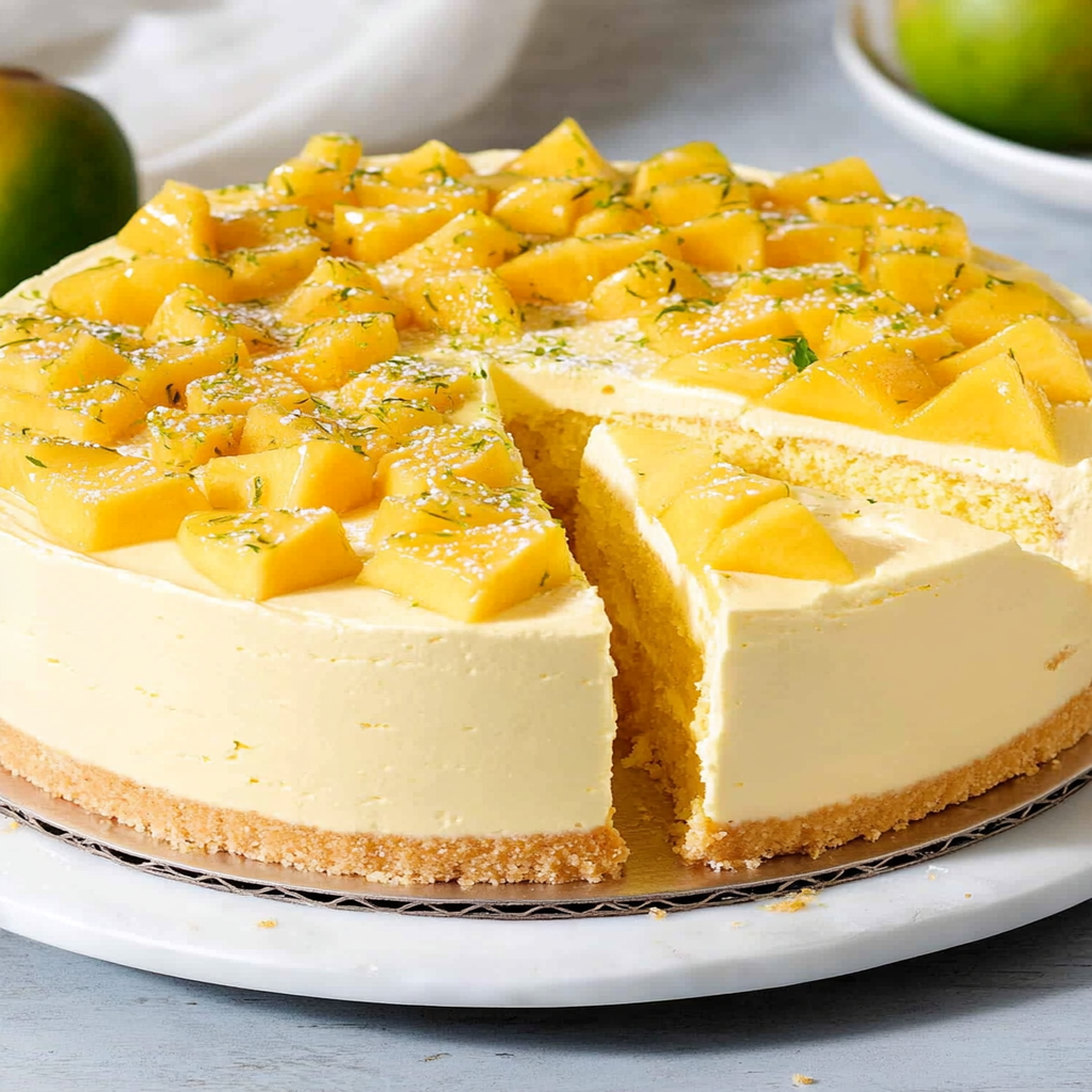 Mango Mousse Summer Cake