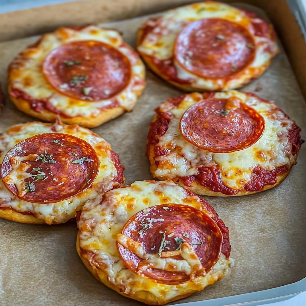 Mini Pizza Bagels for Lunch Boxes