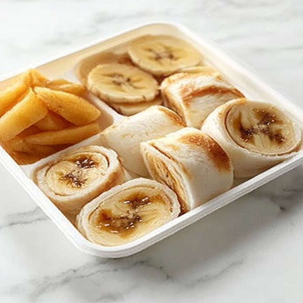 Peanut Butter Banana Roll-Ups for Lunch Boxes