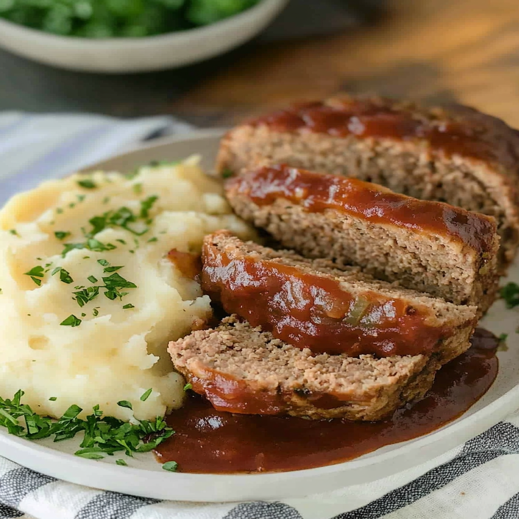 Classic Meatloaf with Mashed Potatoes