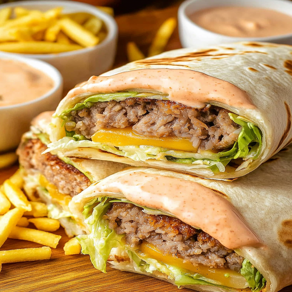 Homemade Big Mac Wraps With Special Sauce