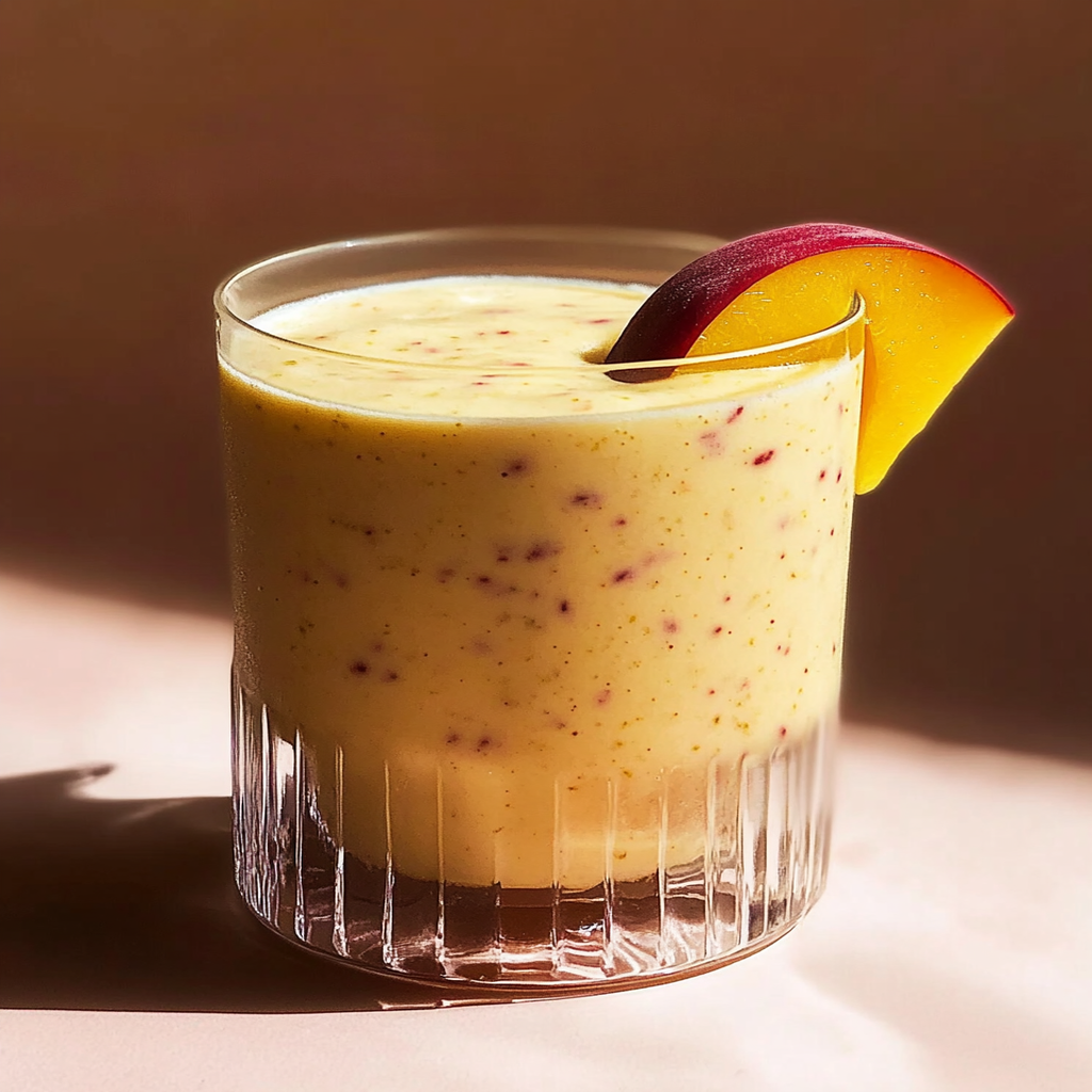 Nectarine Smoothie with Ginger and Greek Yogurt