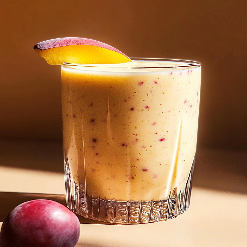 Nectarine Smoothie with Ginger and Greek Yogurt