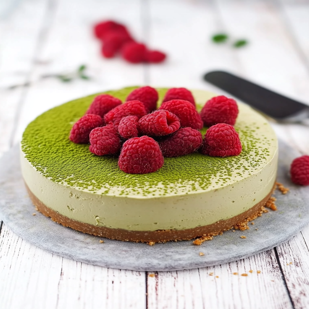 Vegan Matcha Cheesecake