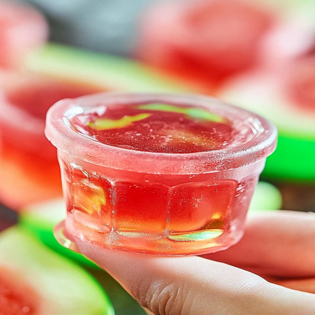 Watermelon Jello Cubes
