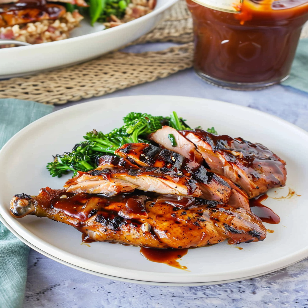 Grilled Pheasant with Barbecue Sauce