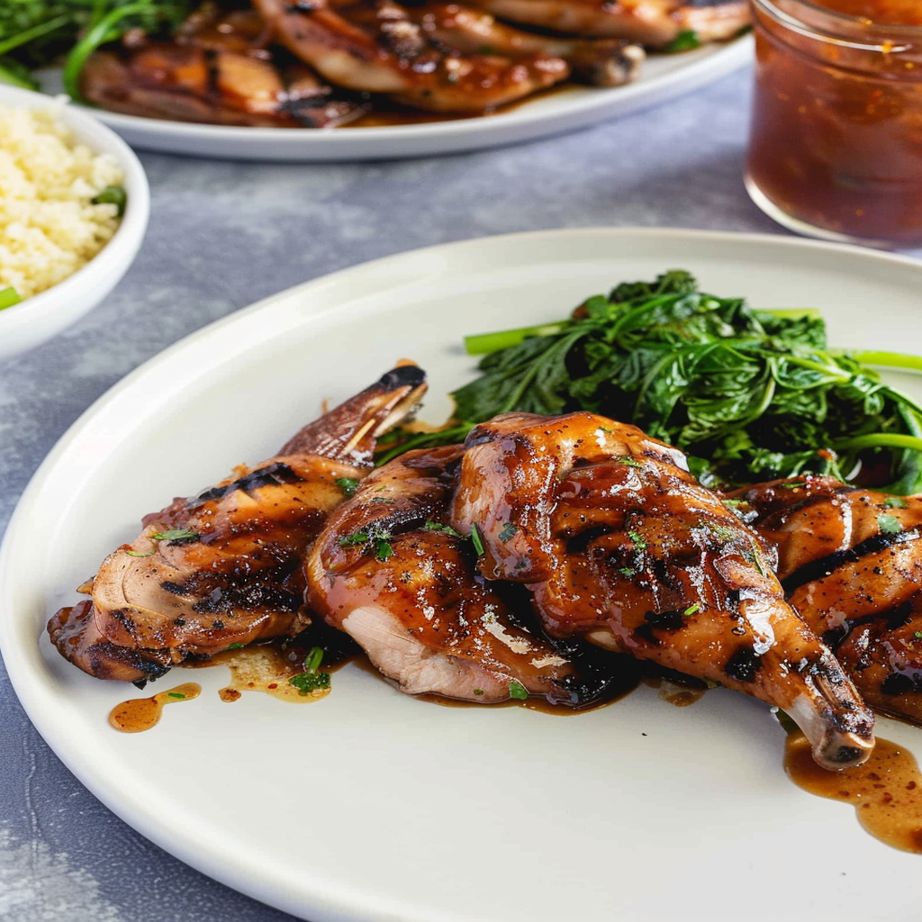 Grilled Pheasant with Barbecue Sauce