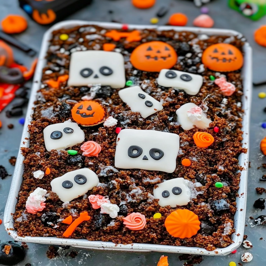 Halloween Food Graveyard Dirt Cake