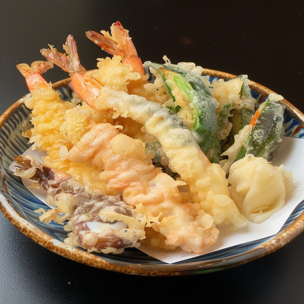 Crispy Tempura Vegetables and Shrimp