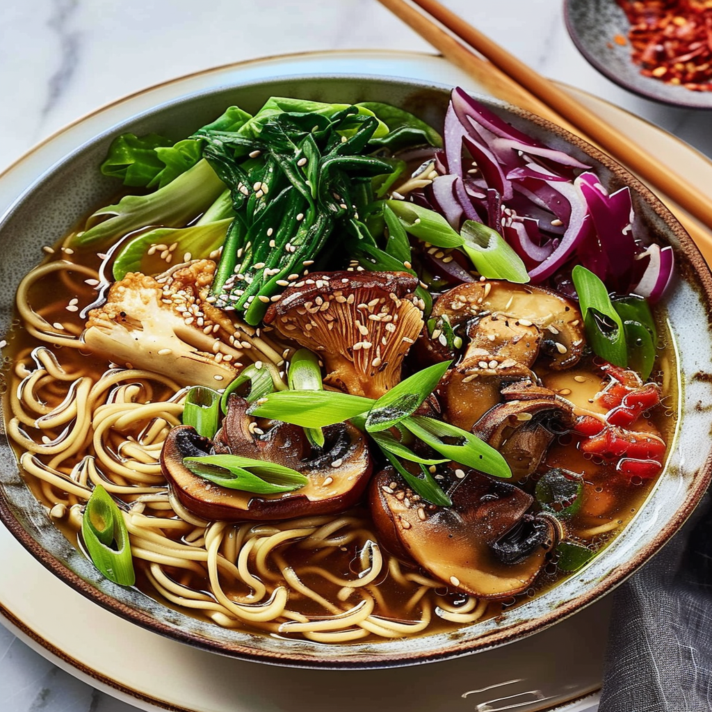 Vegetarian Ramen with Shiitake Mushrooms