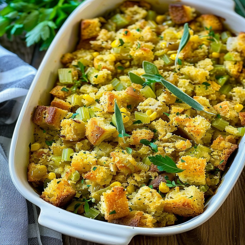 Celery and Cornbread Stuffing