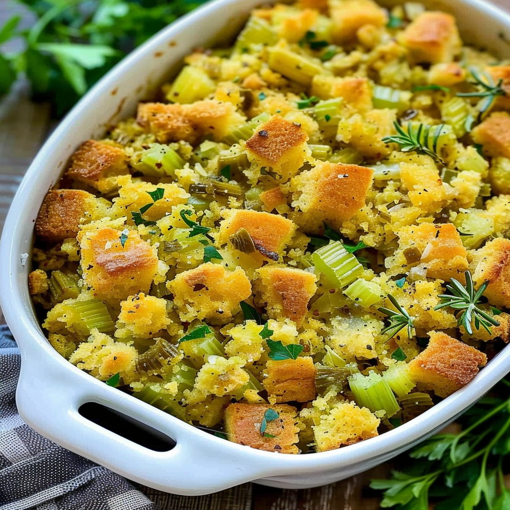 Celery and Cornbread Stuffing