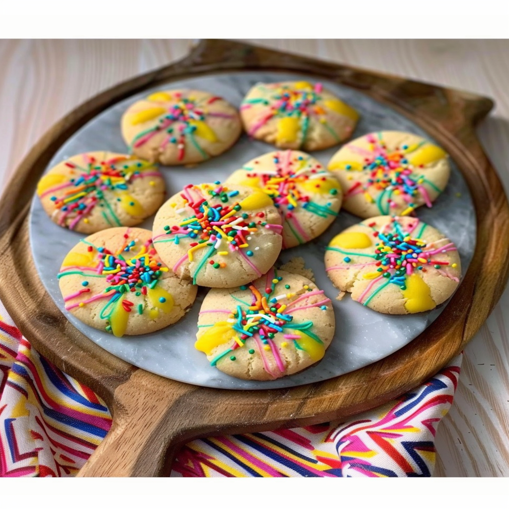 Fireworks Sprinkles New Years Cookies
