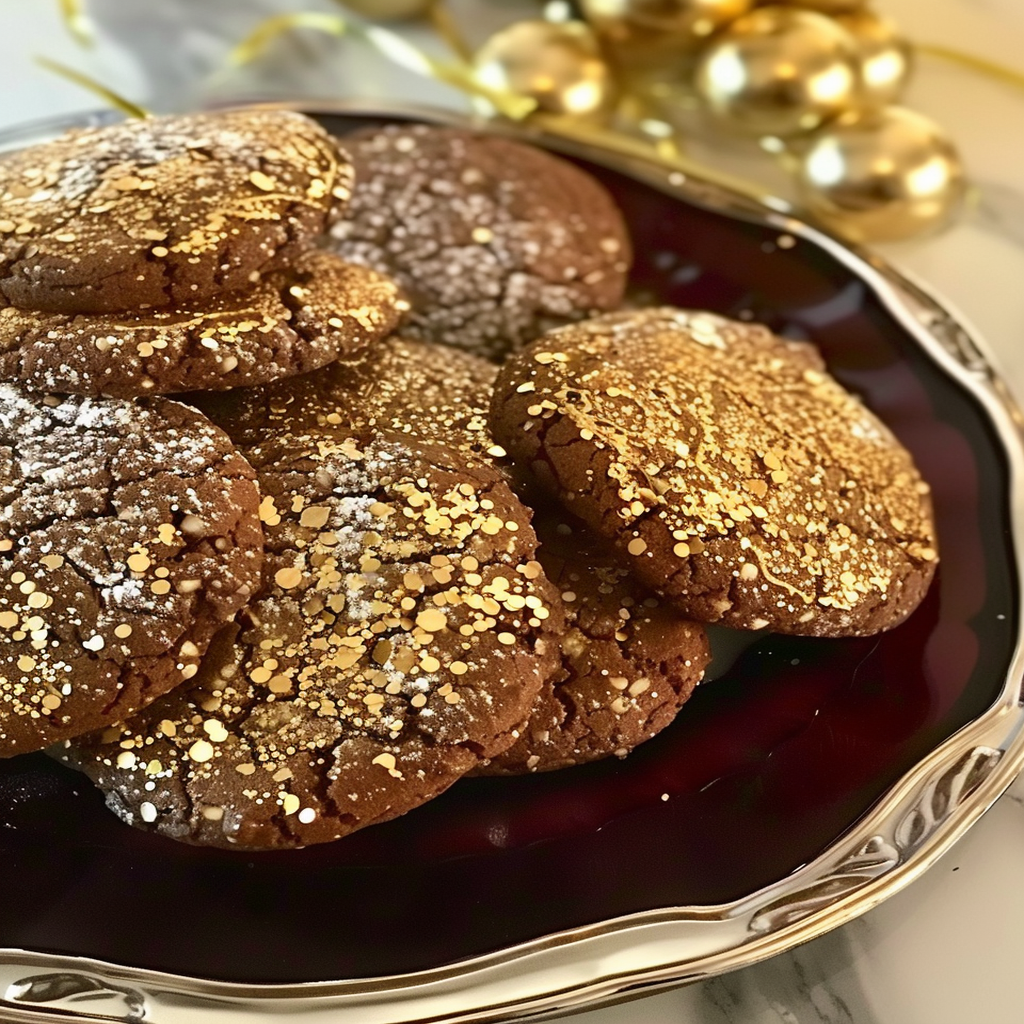 Silver & Gold New Years Cookies