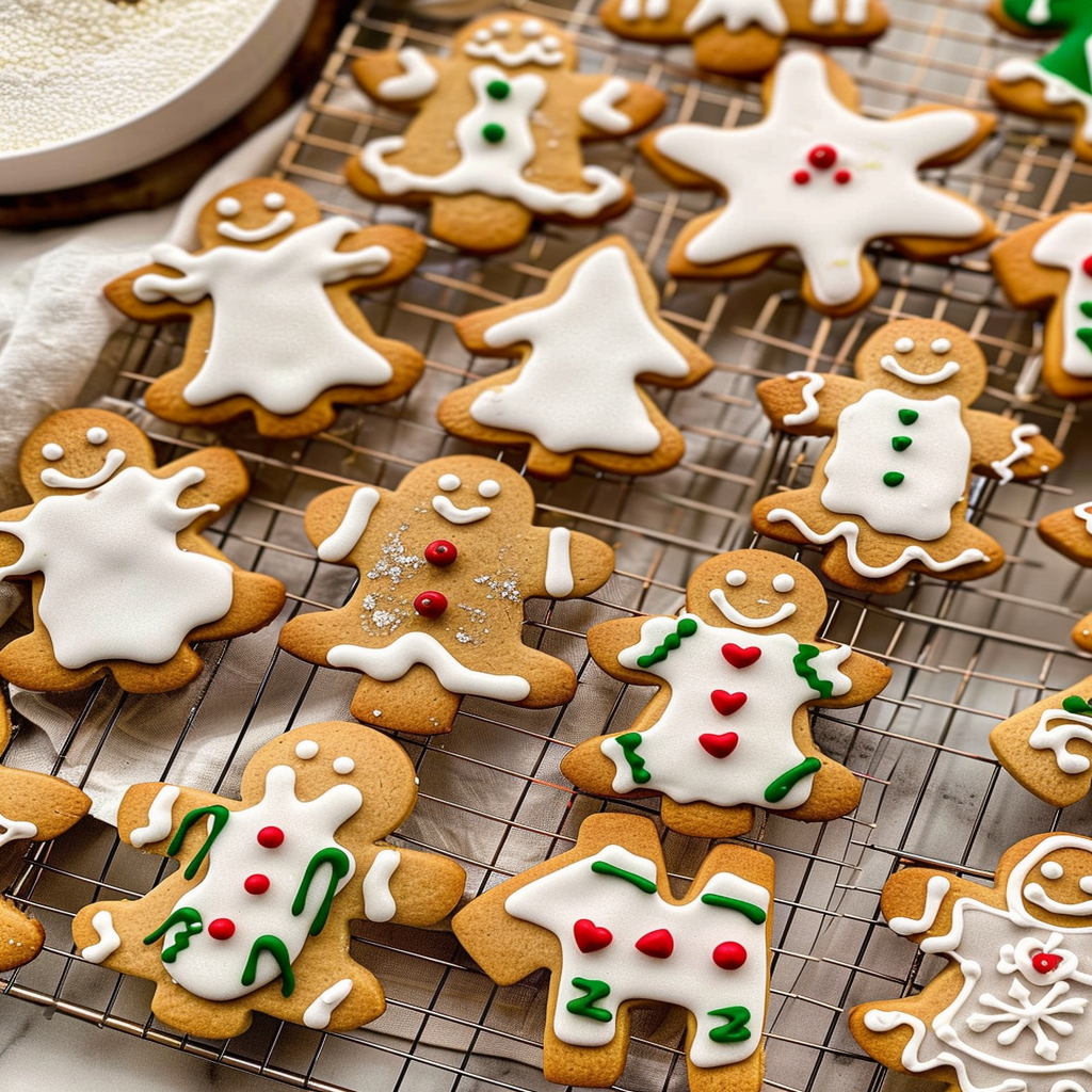 Winter Cozy Gingerbread House Sugar Cookies
