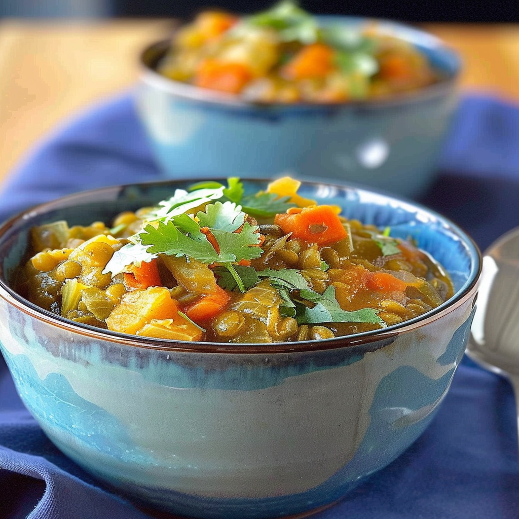 Cabbage & Sweet Potato Lentil Stew