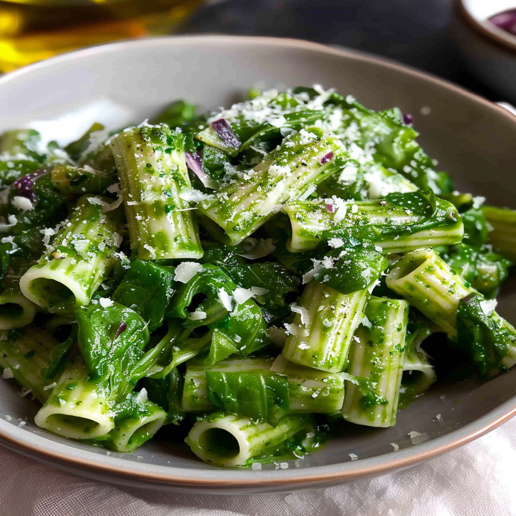Cabbage & Winter Greens Pasta with Olive Oil & Herbs