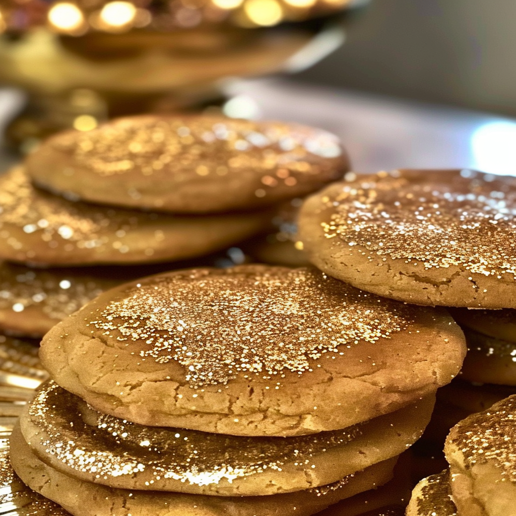 Gold & Silver New Year’s Cookies