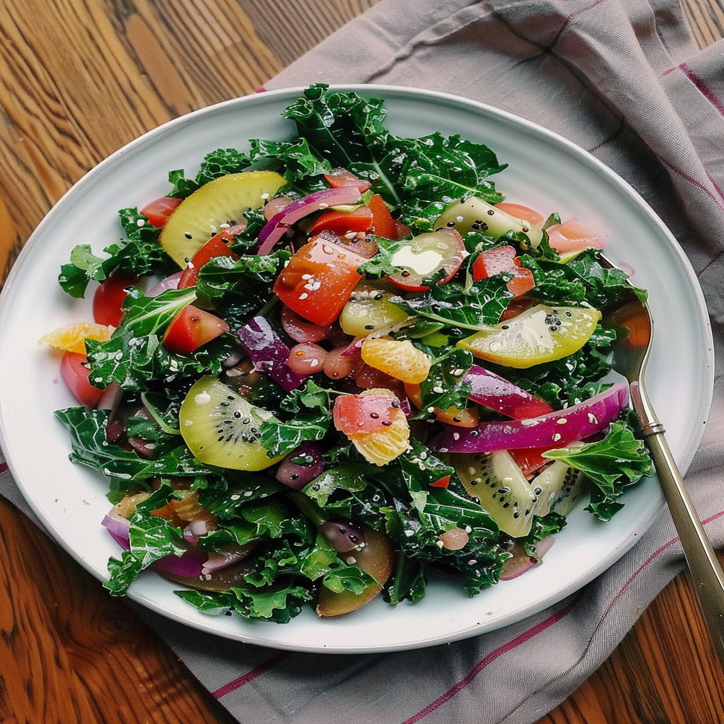 Kiwi Citrus Kale Winter Salad