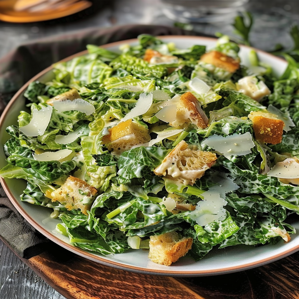 Winter Collard Green Caesar Salad