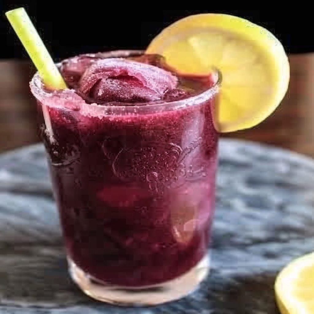 Frozen Blueberry Winter Lemonade