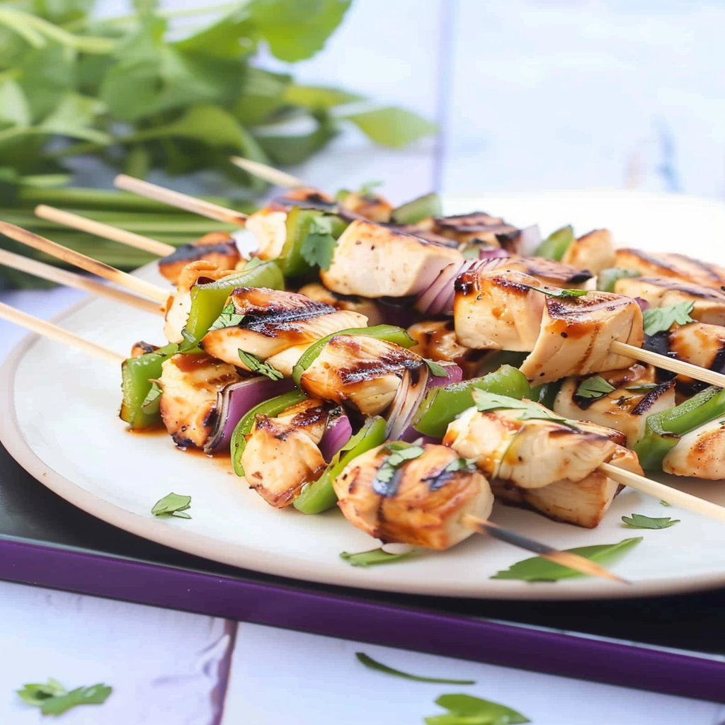 Lemongrass Sriracha Chicken Kebabs