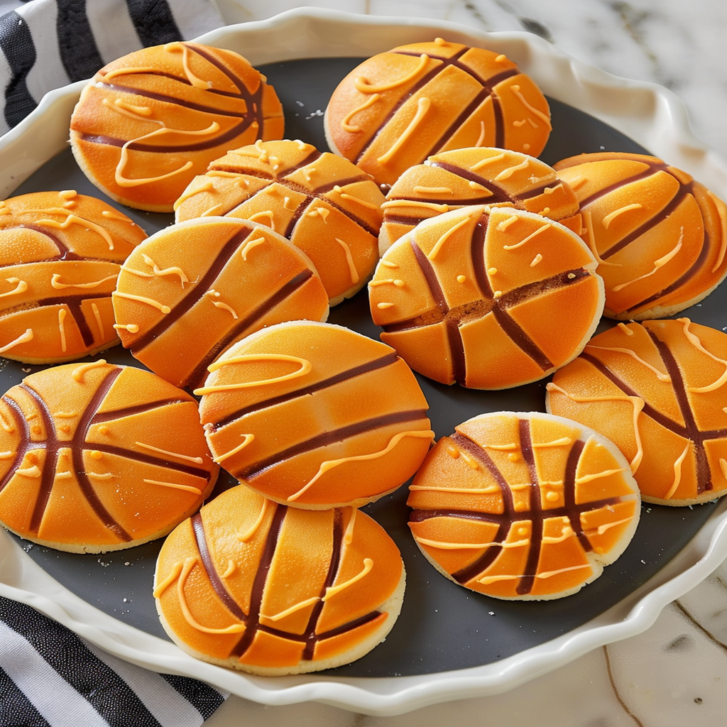 Soft Baked Basketball Cookies