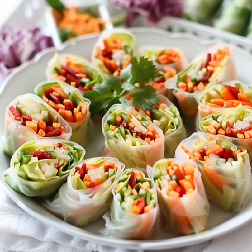 Bridal Shower Food Mini Veggie Spring Rolls